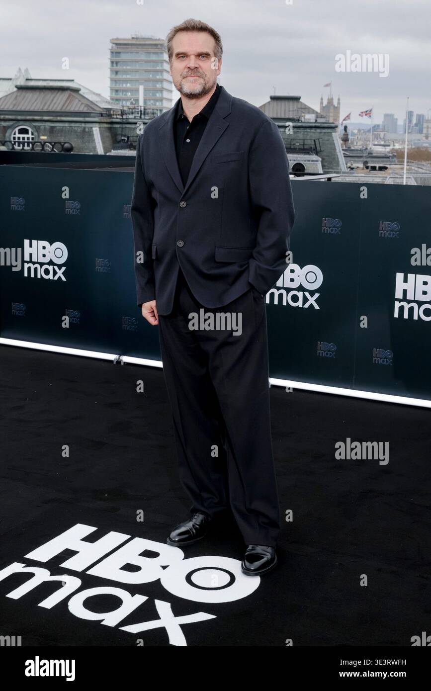 David Harbour poses for photographers at the HBO Max Experience in ...