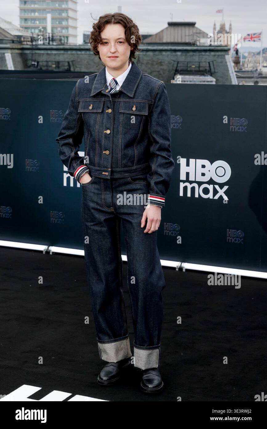 Bella Ramsey poses for photographers at the HBO Max Experience in ...