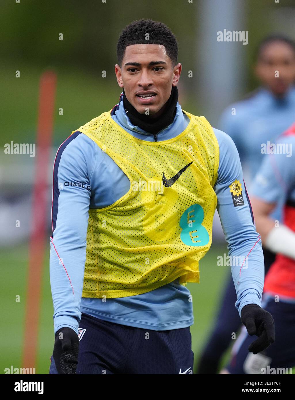 England's Jude Bellingham during a training session at St George's Park ...