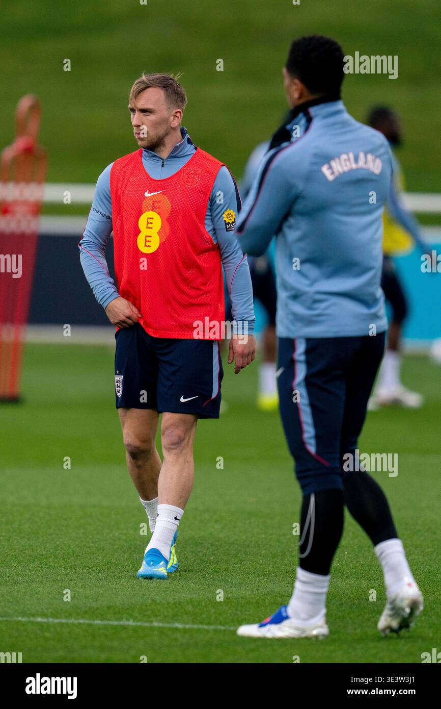 Jarrod Bowen during the England training session at St. George's Park ...