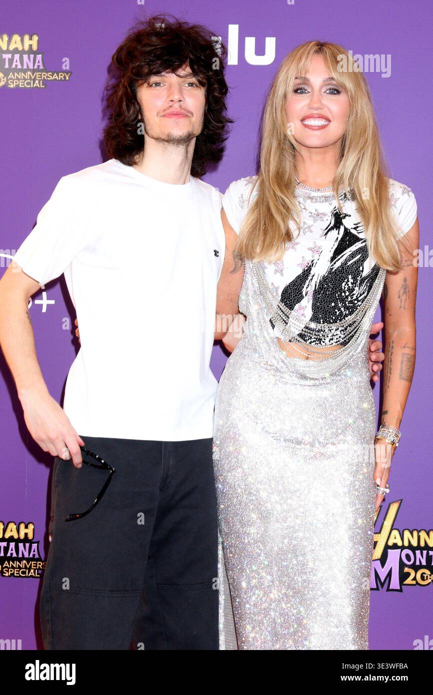 Maxx Morando, Miley Cyrus at arrivals for HANNAH MONTANA 20th ...
