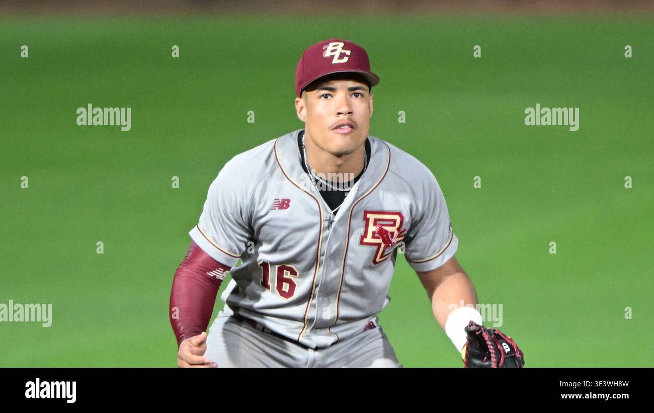 Boston College's Julio Solier during an NCAA baseball game on Tuesday ...