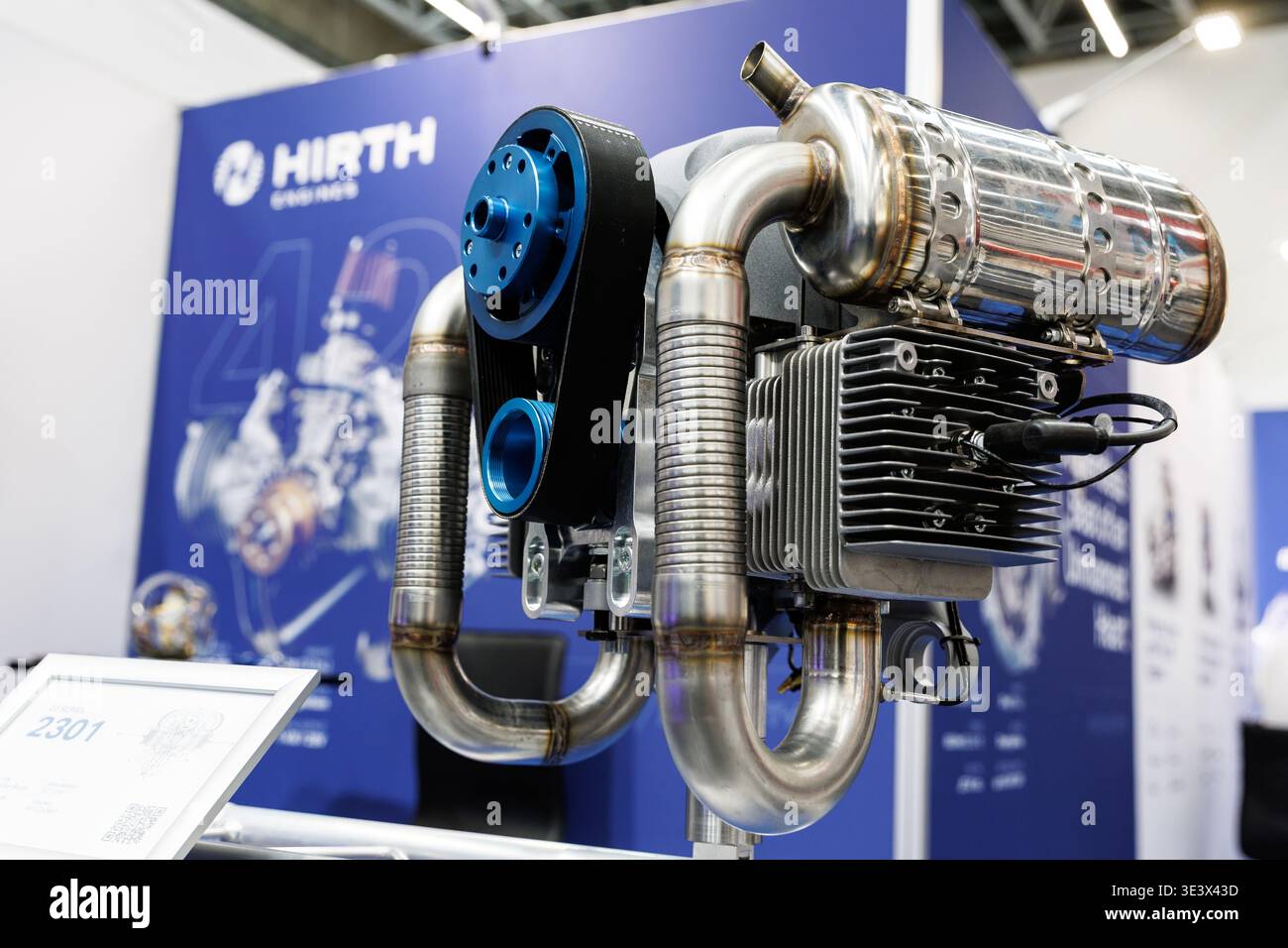 An aircraft engine by Hirth Engines is displayed during XPONENTIAL ...
