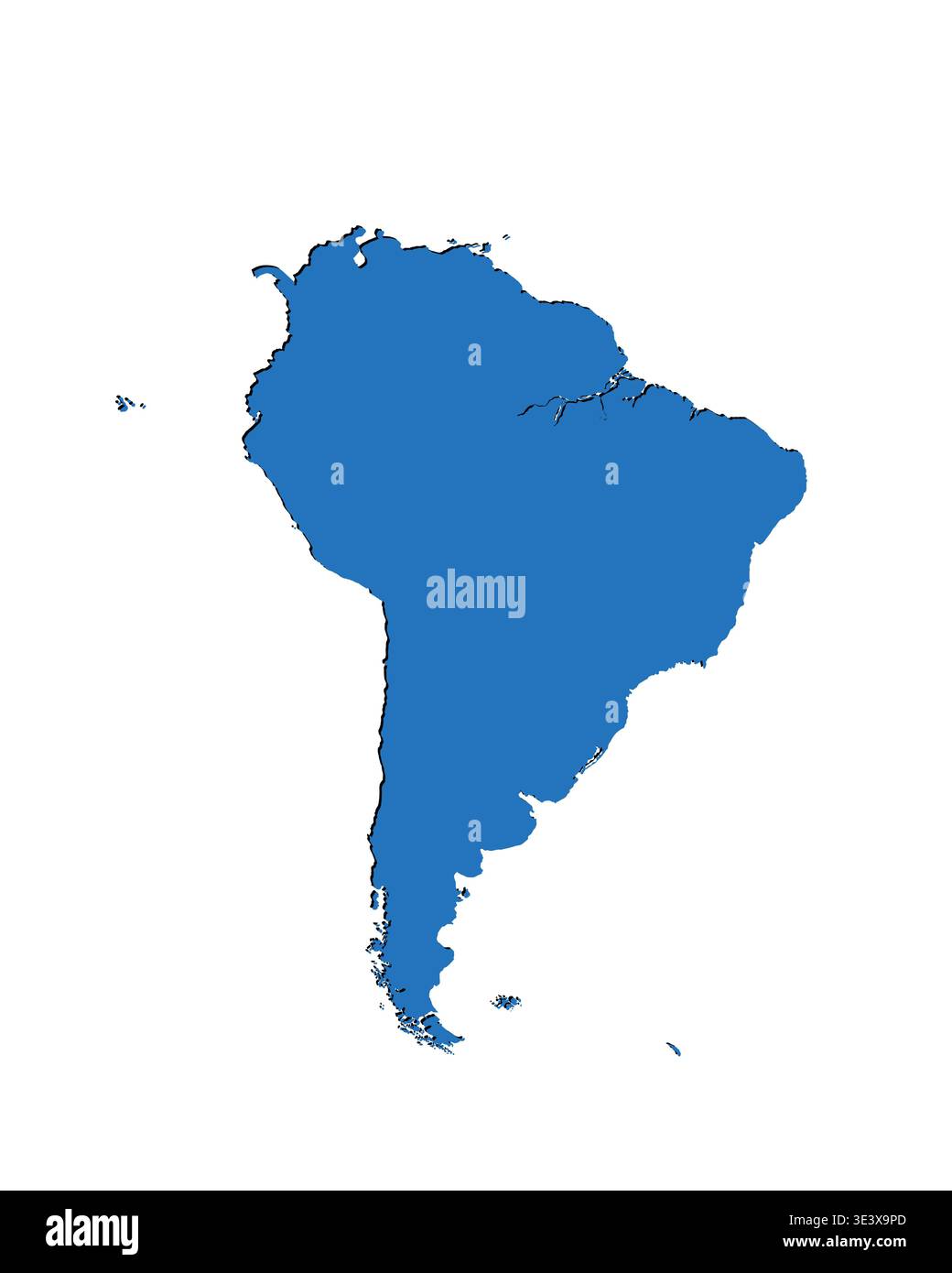 Map of South America, sign silhouette. World Map Globe. Vector ...