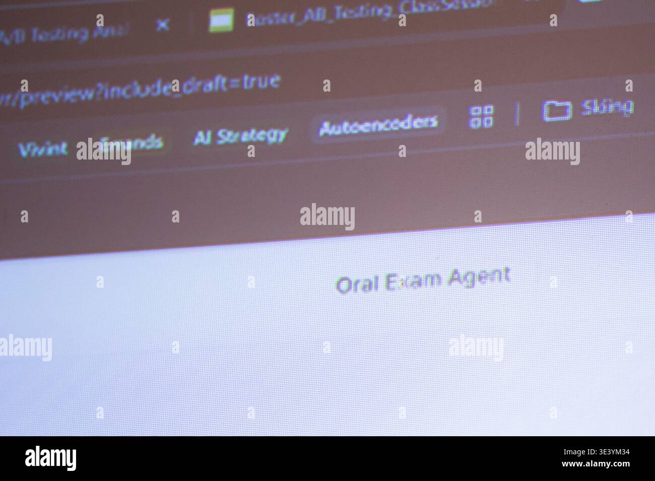 Professor Panos Ipeirotis uses an AI oral exam agent during class at ...