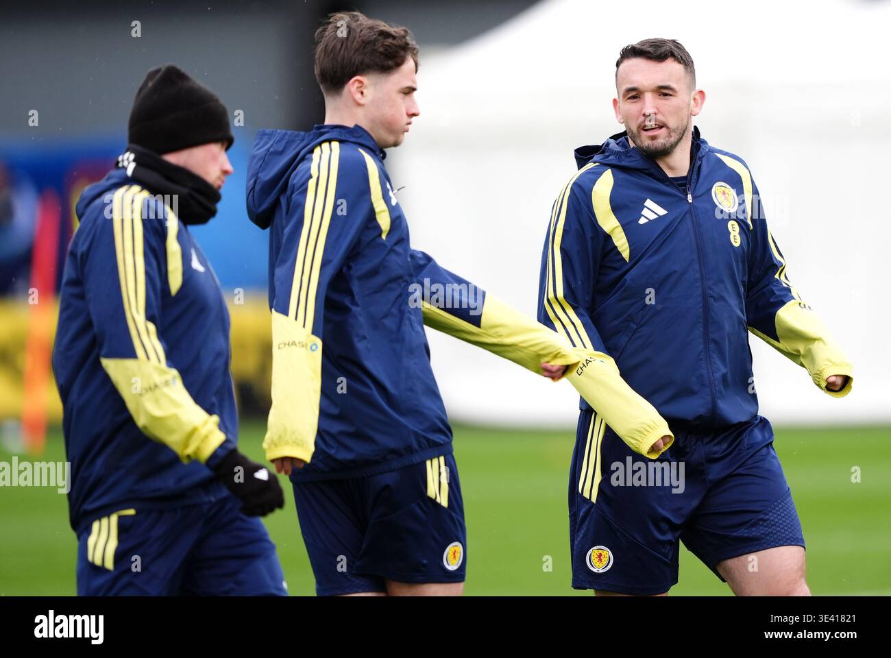 Scotland's Nathan Patterson, Findlay Curtis and John McGinn during a ...