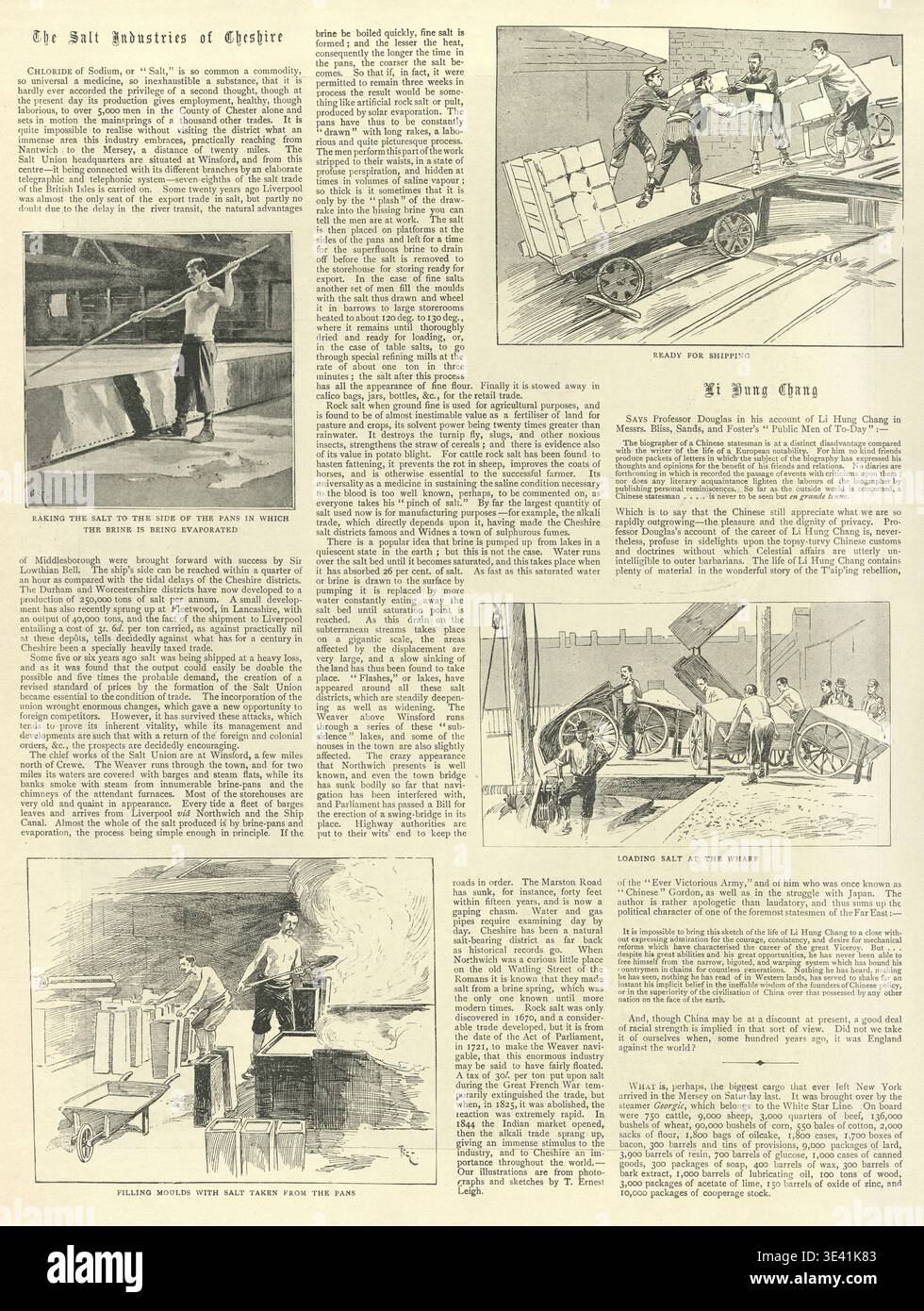 History of salt production in Cheshire, loading salt at the wharf ...