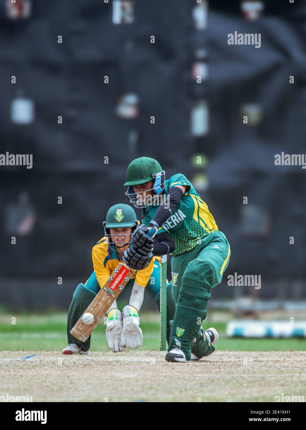 Lagos, Nigeria, 25th March, 2026. Nigerian player bats during the ...