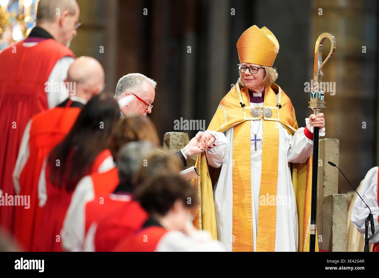 Dean of Canterbury, the Very Revd Dr David Monteith, installs the ...