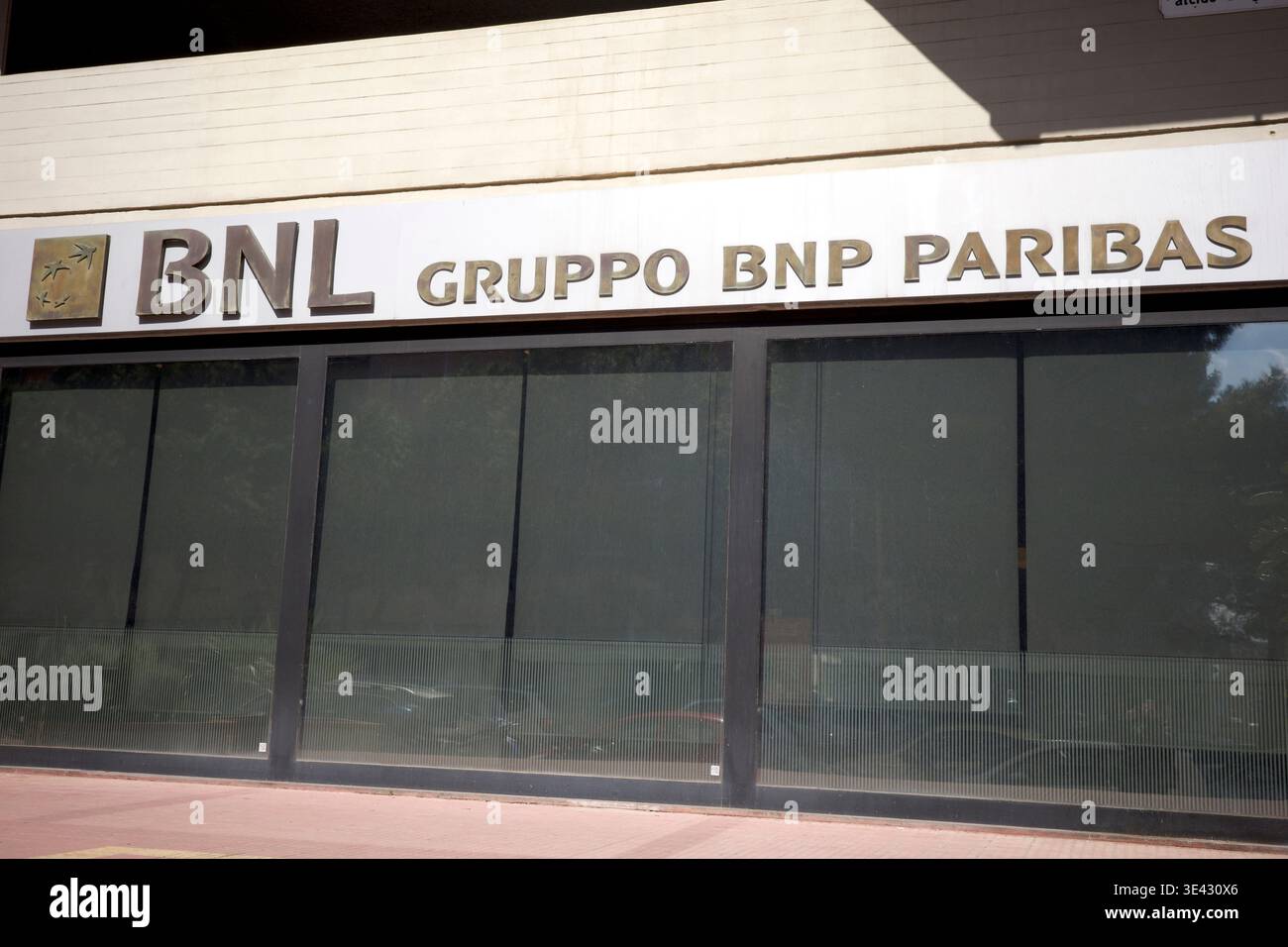 The BNL Gruppo BNP Paribas bank sign is displayed at a bank branch in ...