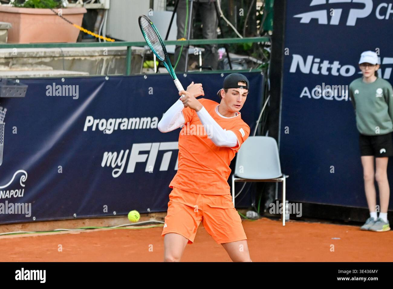 Jacopo Vasami during the Men's Doubles match on day 2 of the Guerri ...