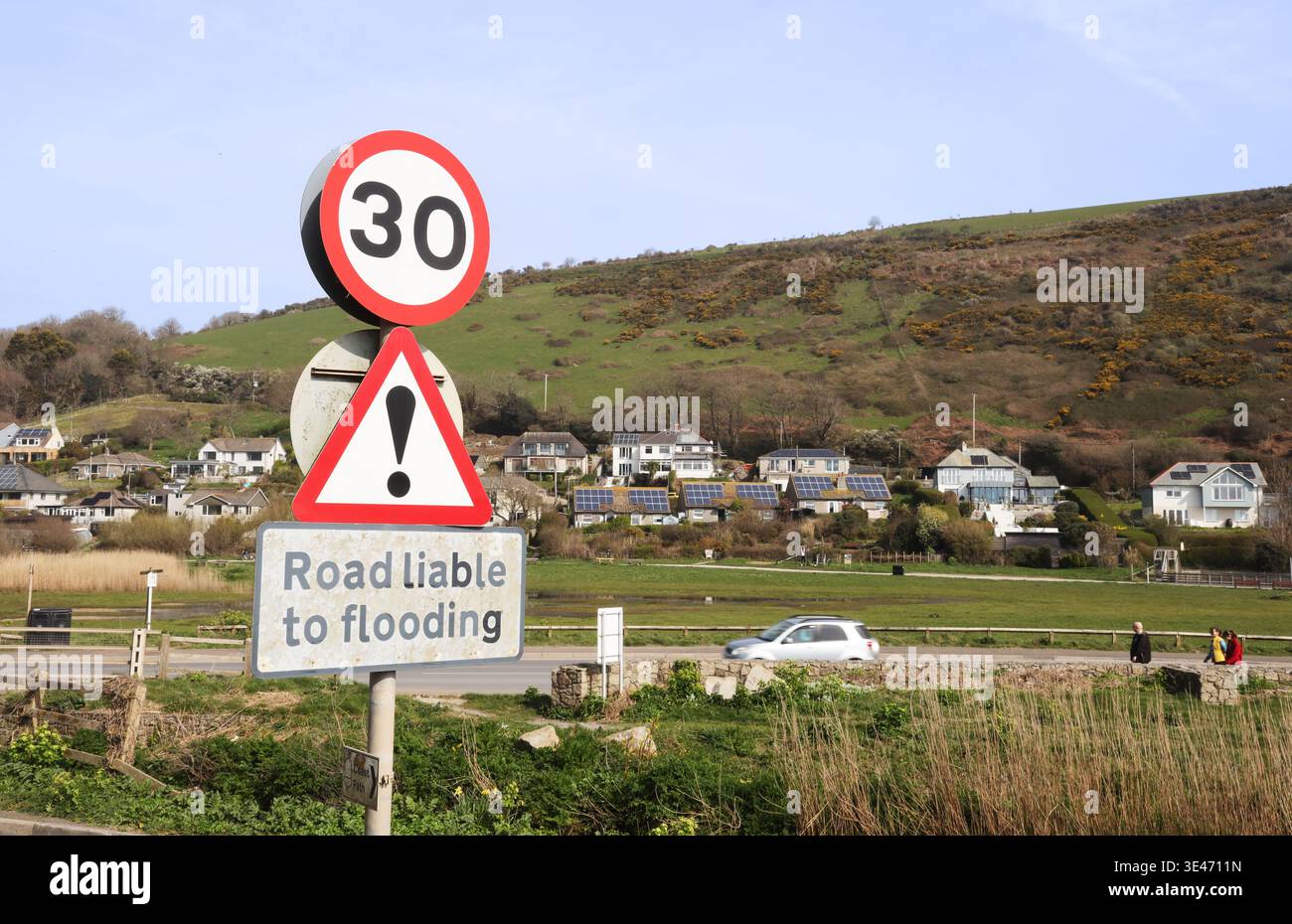 Seaton flood warning area hi-res stock photography and images - Alamy