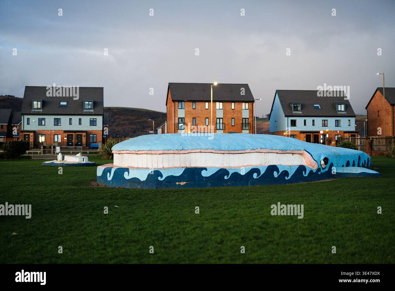 Concrete Whale Sculpture on Aberavon Beach. Port Talbot 25th March 2026 ...