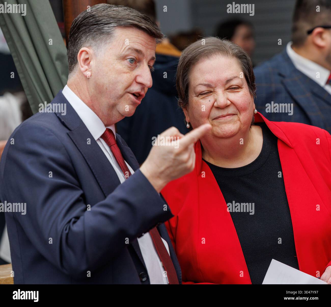 Scottish Secretary Douglas Alexander and and Jackie Baillie MSP before ...