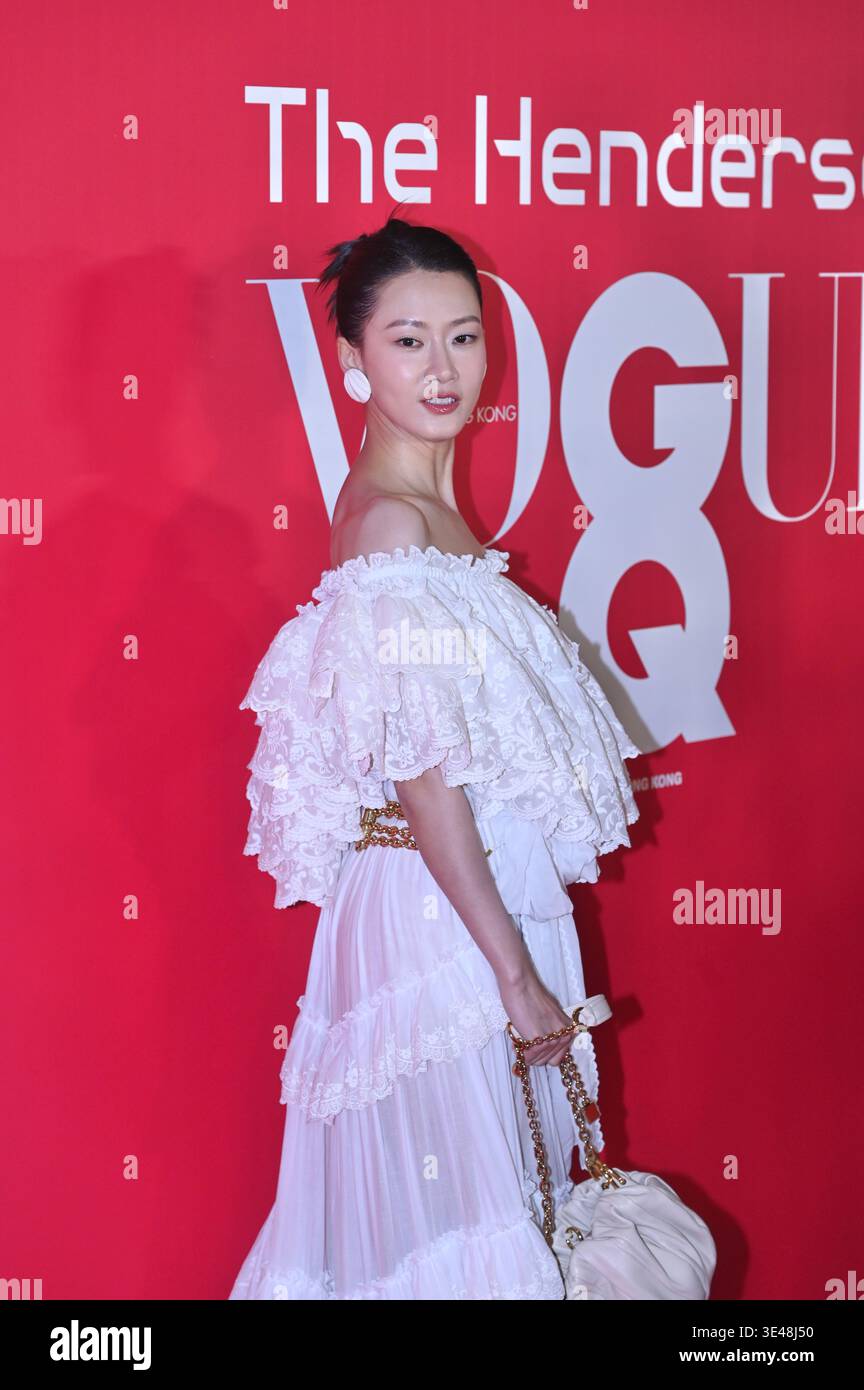 Fish Liew Chi Yu, a Hong Kong actress, posing photo at the event of ...