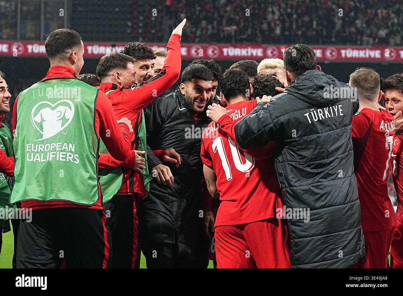 Ferdi Kadioglu of Turkiye celebrates his goal with teammates during the ...