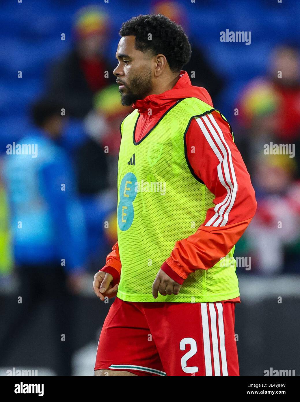2, Jay Da Silva of Wales at warm up during the FIFA World Cup Play-offs ...