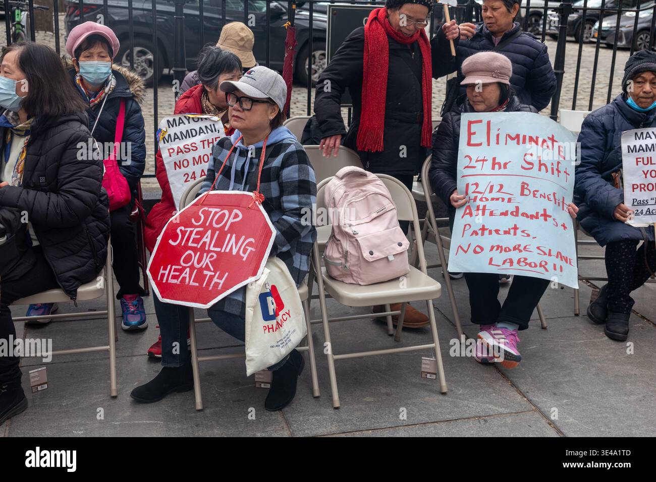 New York, NY March 26: Care Workers Demand an End to the 24 Hour Work ...