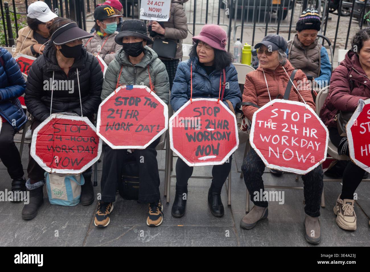 New York, NY March 26: Care Workers Demand an End to the 24 Hour Work ...