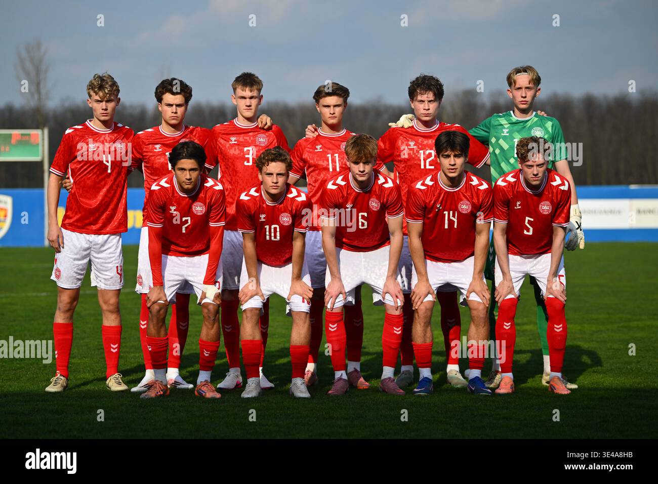 BUFTEA, ROMANIA - MARCH 25: Denmark first eleven posed during the U18 ...