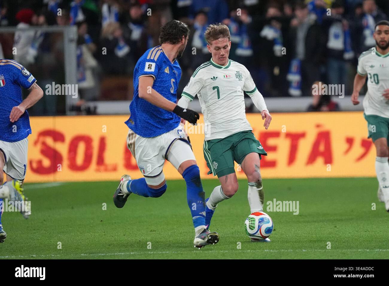 Bergamo, Italy. 26/03/26. Ethan Galbraith, during Italy vs Northern ...