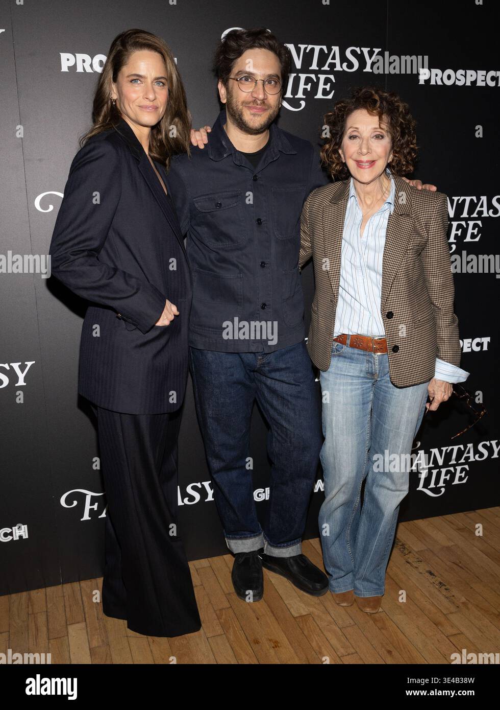 Amanda Peet, from left, Matthew Shear, and Andrea Martin attend the ...