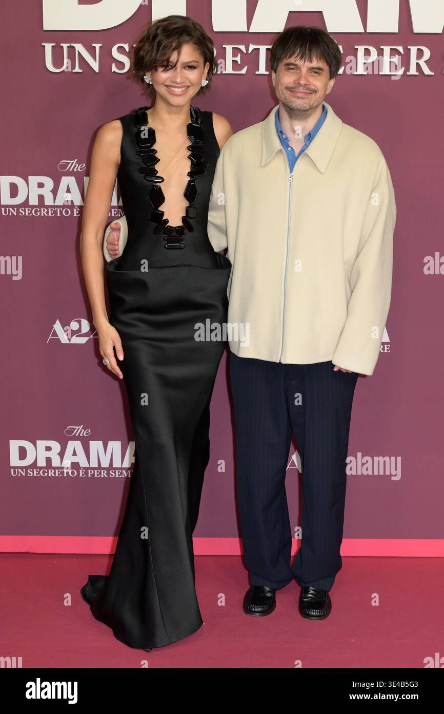 Zendaya Maree (l) and Kristoffer Borgli (r) attend the Italian premiere ...
