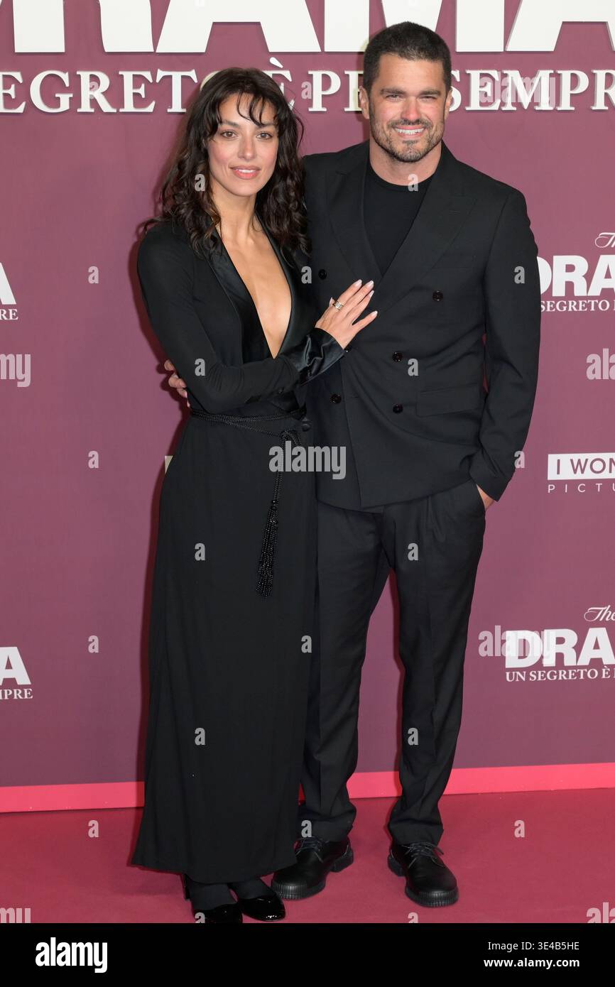 Desiree Popper (l) and boy friend (r) attend the Italian premiere red ...