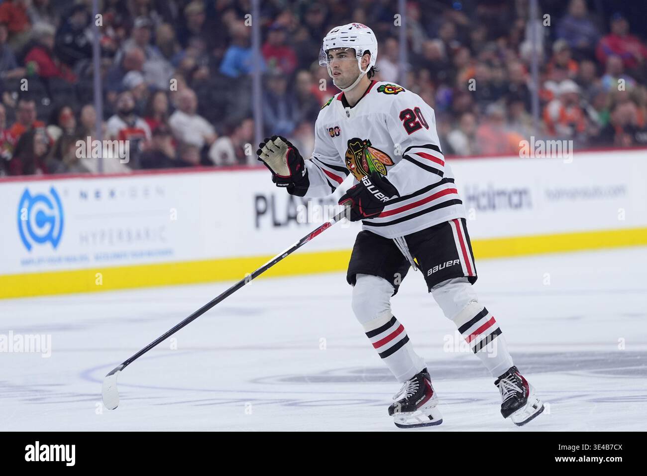 Chicago Blackhawks' Ryan Greene plays during an NHL hockey game ...
