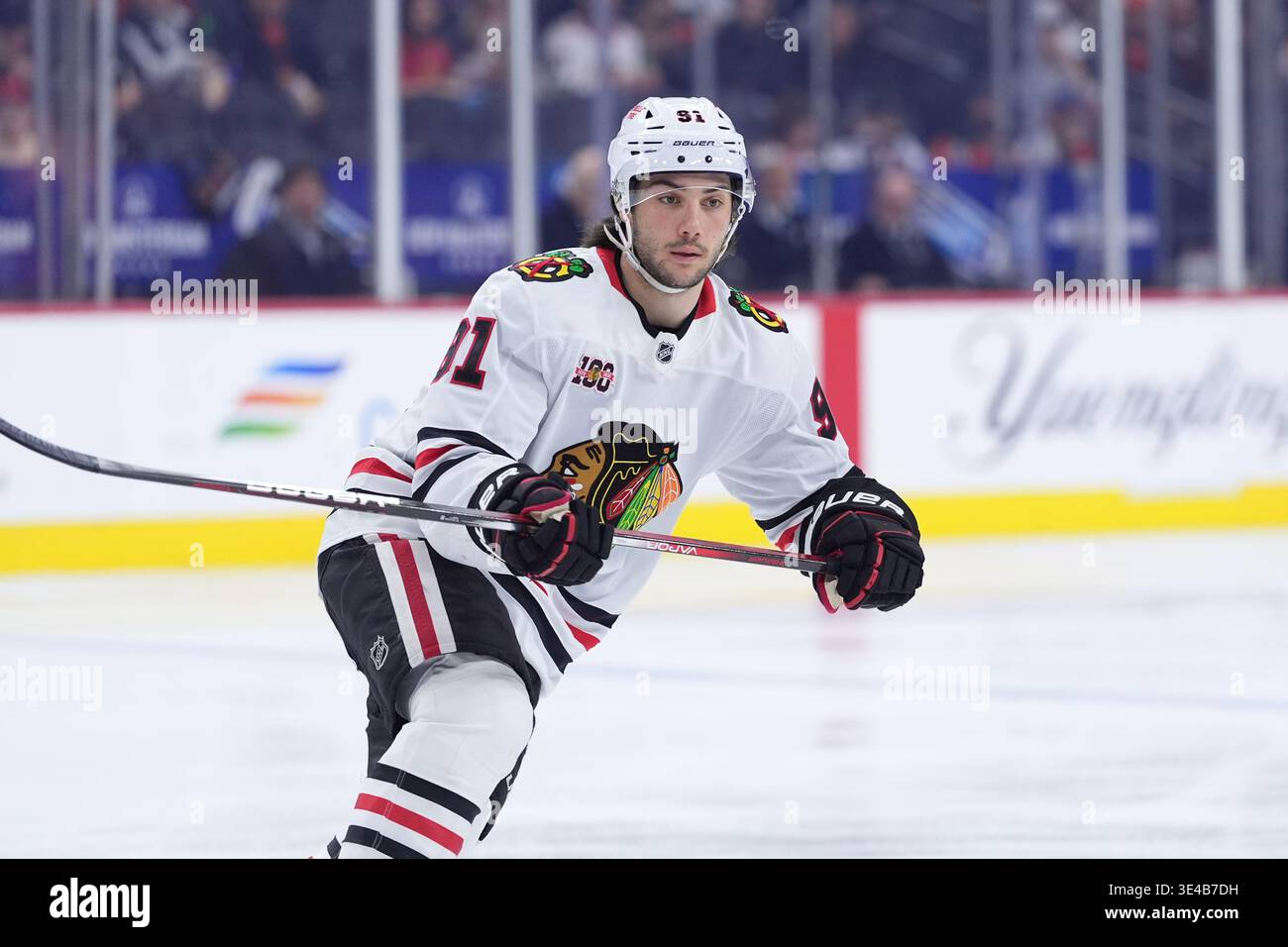 Chicago Blackhawks' Frank Nazar plays during an NHL hockey game ...