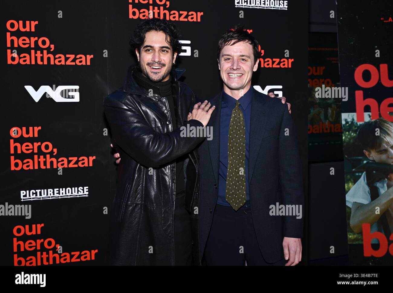 Avan Jogia, left, and Oscar Boyson attend the premiere of "Our Hero ...