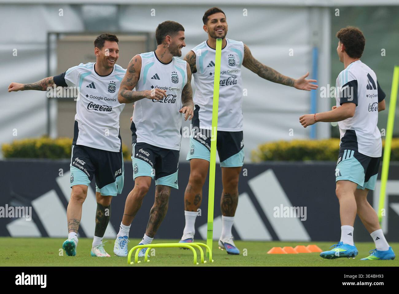X during a training session in Ezeiza, Buenos Aires Province, on March ...