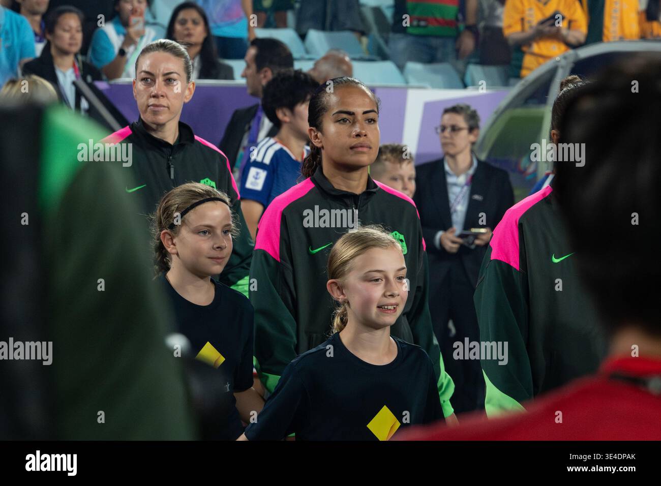 Sydney, 21 March 2026 Australia’s Mary Fowler and Alanna Kennedy enter ...