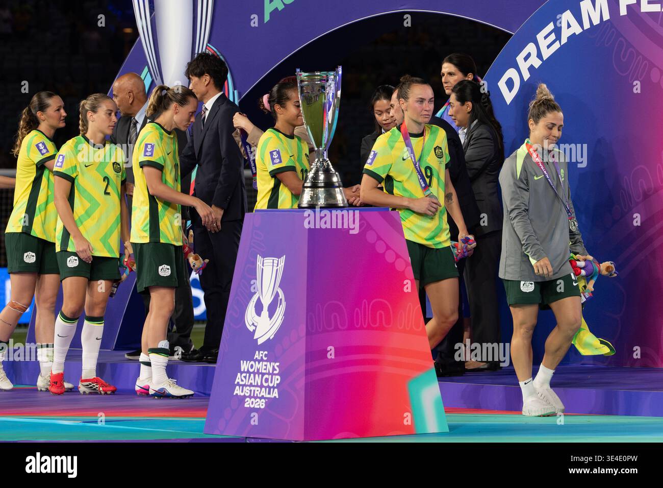 Sydney, Australia 21 March 2026 Australian players receive their ...