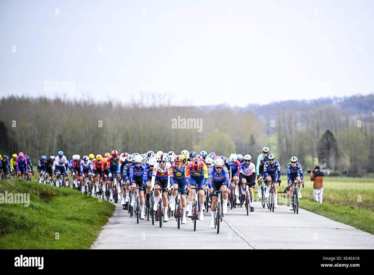 The peloton pictured in action during the 'E3 Saxo Bank Classic' one ...