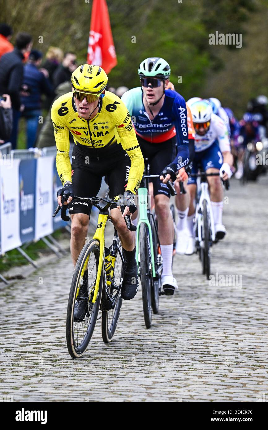 Belgian Timo Kielich of Team Visma-Lease a Bike pictured in action ...