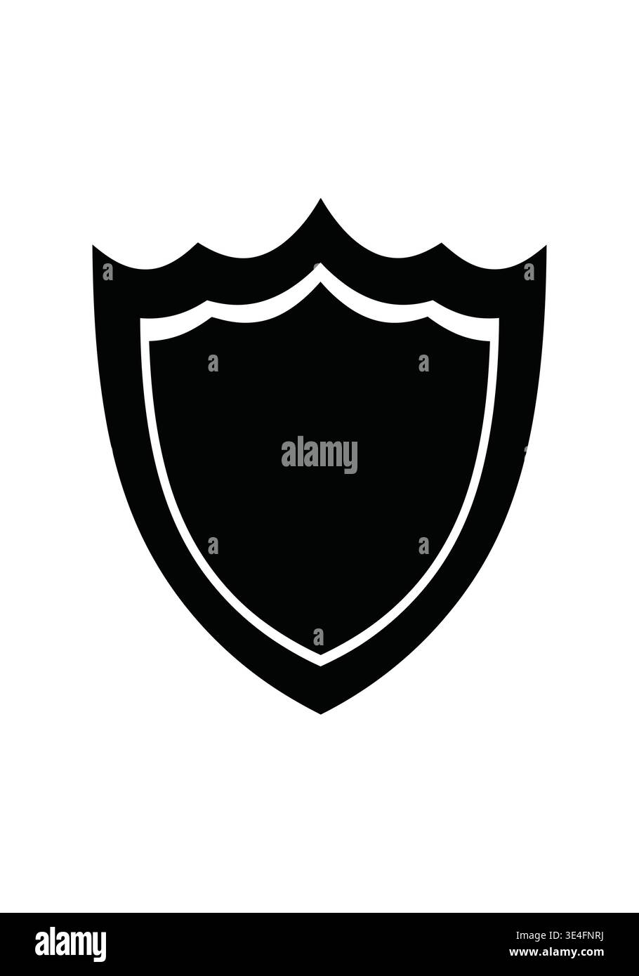 Simple Black Shield Icon for Protection or Security Stock Vector Image ...
