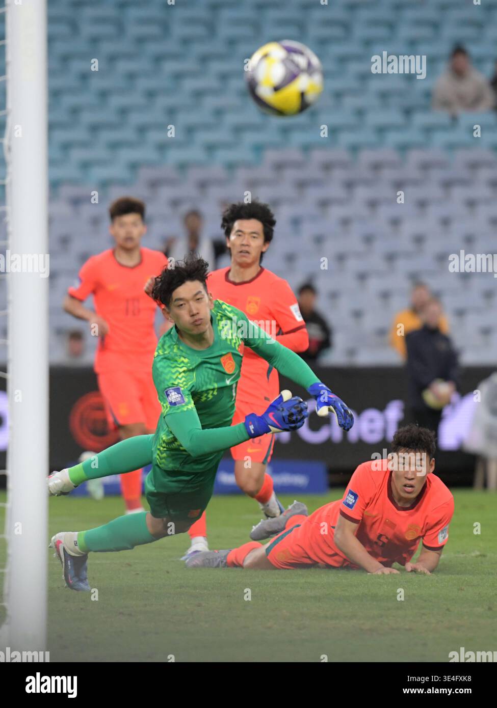 Yan Junling (L) of China Men football team seen in action during the ...