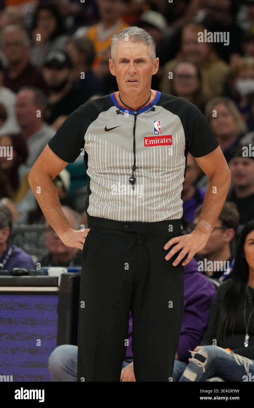 NBA Referee Scott Foster during the first half of an NBA basketball ...