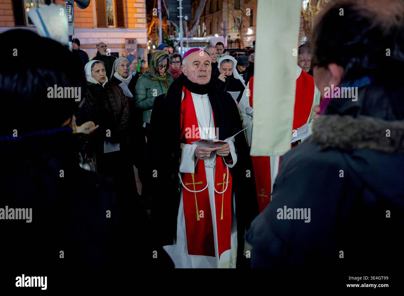The Way of the Cross of the Invisible ROME, ITALY - MARCH 27: The Way ...