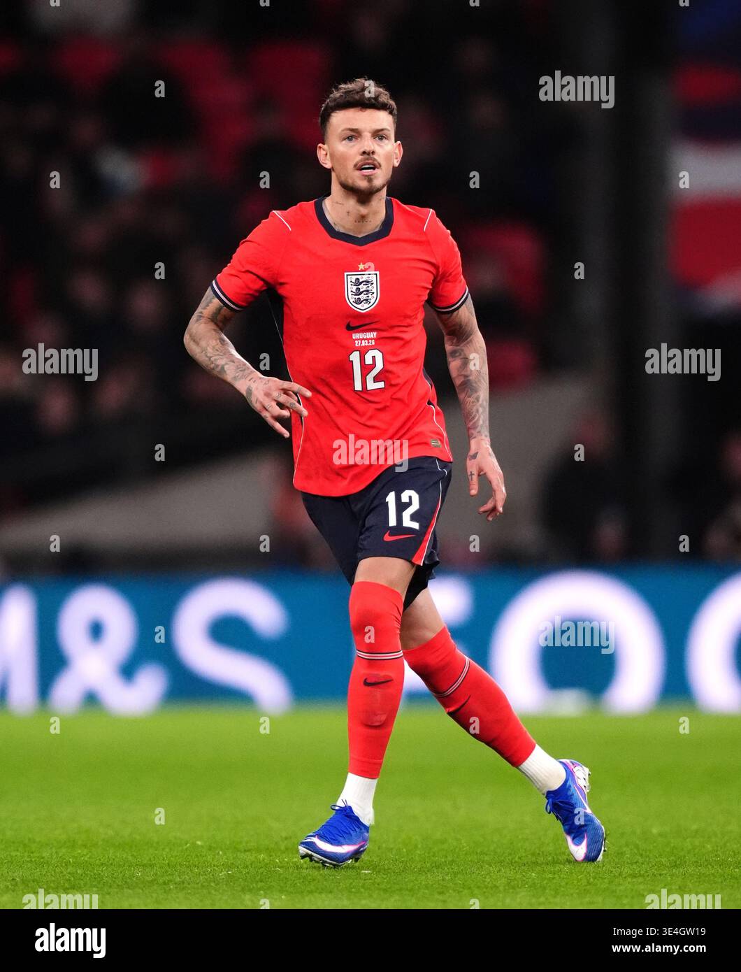 England's Ben White during the international friendly match at Wembley ...