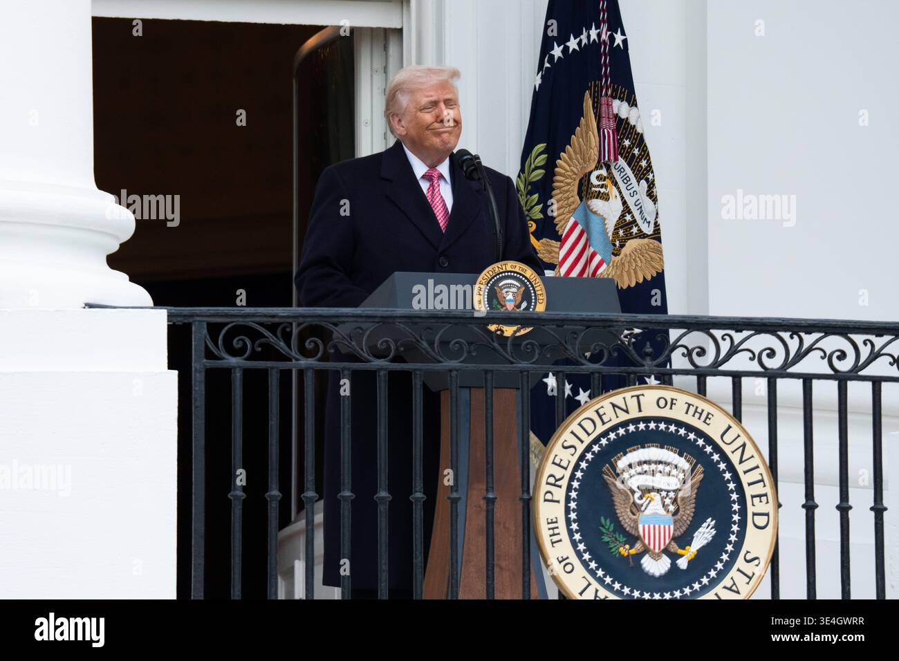 U.S. President Donald Trump gives remarks during an event celebrating ...