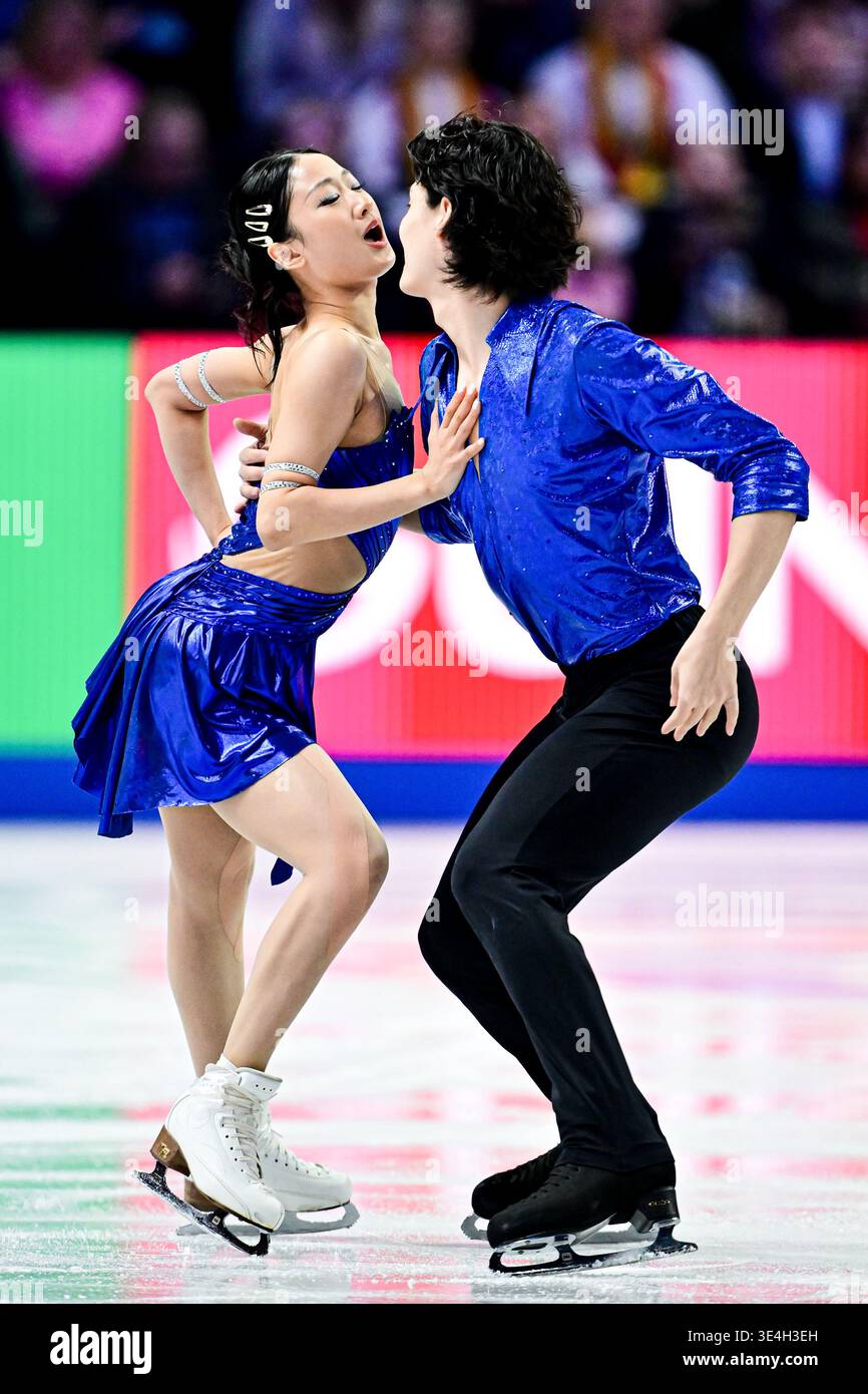 Junfei REN & Jianing XING (CHN), during Ice Dance Rhythm Dance, at the ...