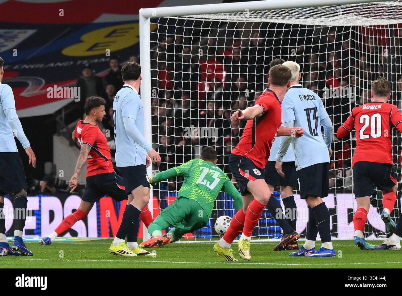 Ben White of England scores first goal during the International ...