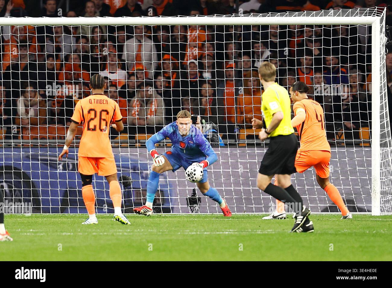Amsterdam, Netherlands. 27th Mar, 2026. Bart Verbruggen (NED) Football ...