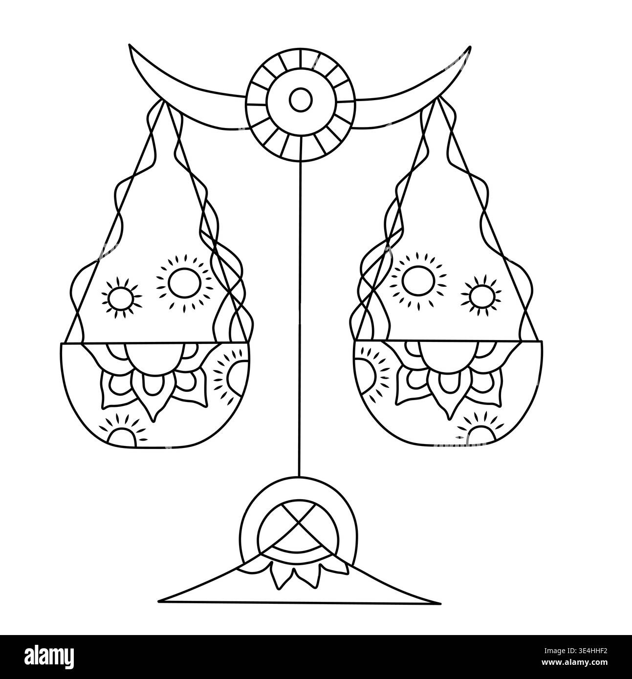 Libra Zodiac Symbol Vector – Minimalist Astrology Tattoo Design with ...