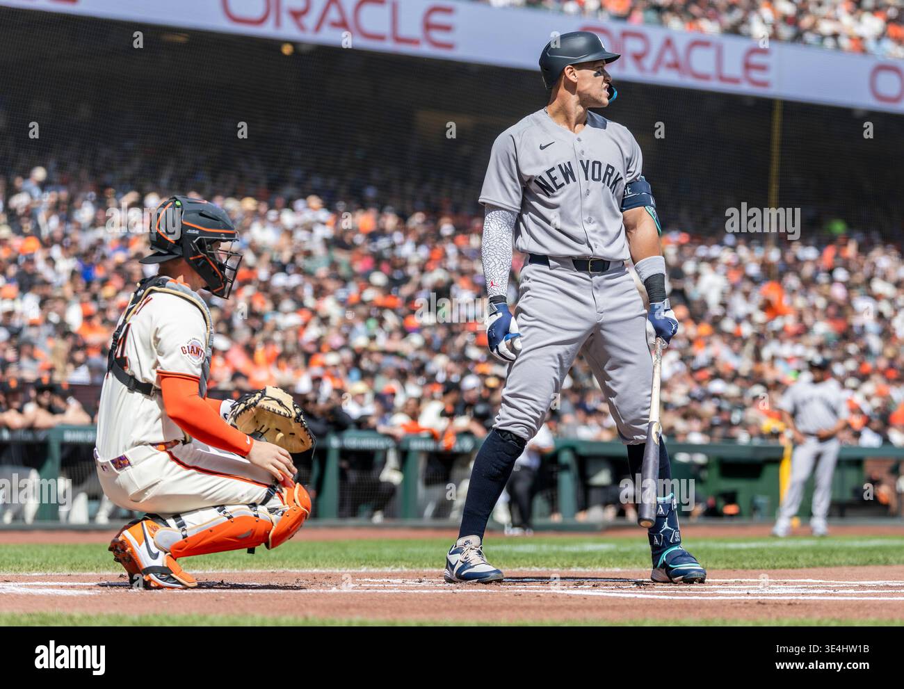 March 27 2026 New York right fielder Aaron Judge (99)in the batters box ...