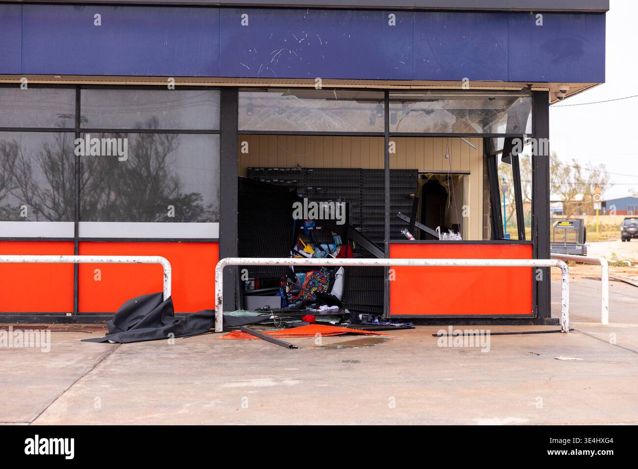 Storm damage is seen in Exmouth, Western Australia, Friday, March 27 ...