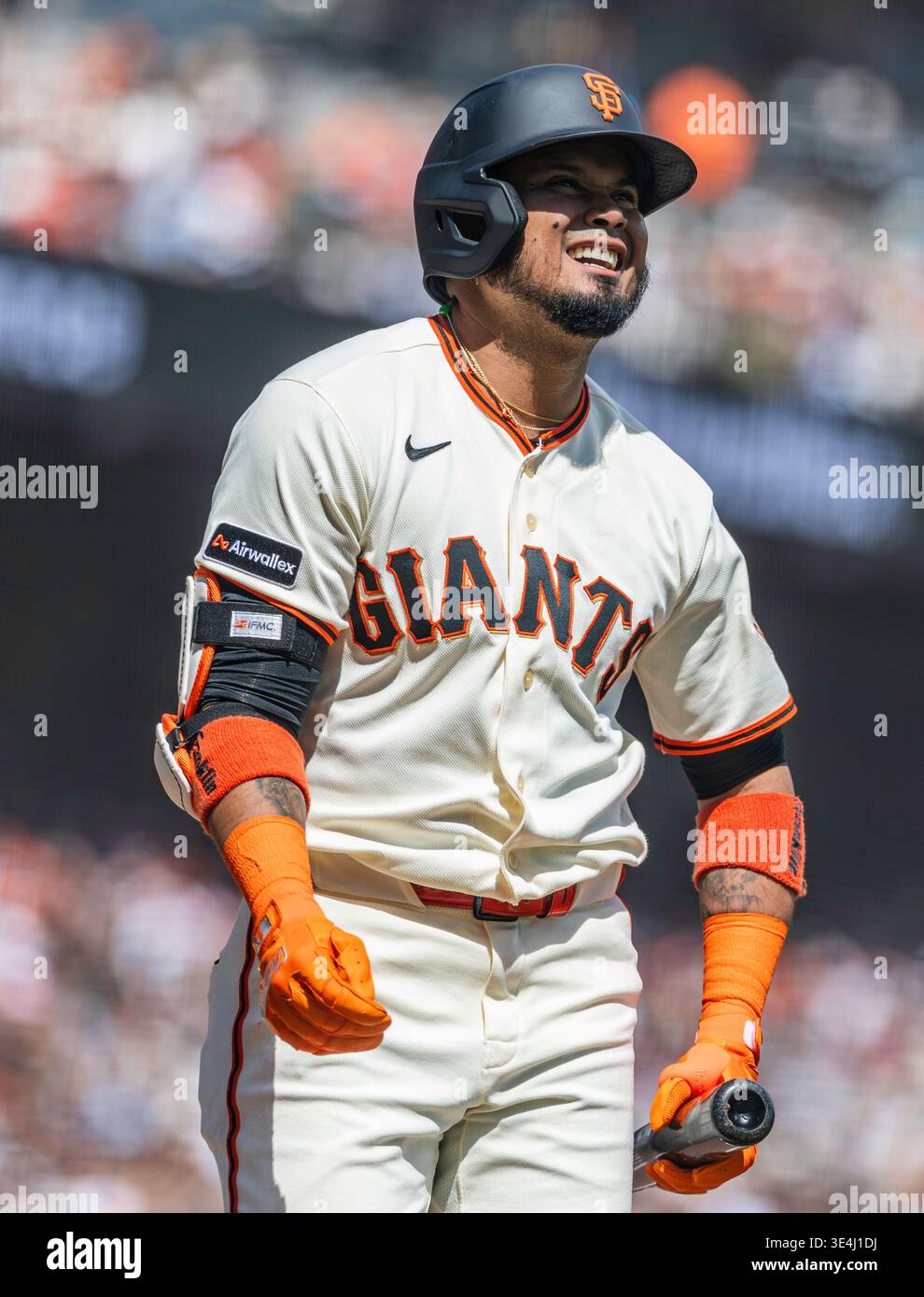 March 27 2026 San Francisco infielder Luis Arraez (1) walking up to the ...
