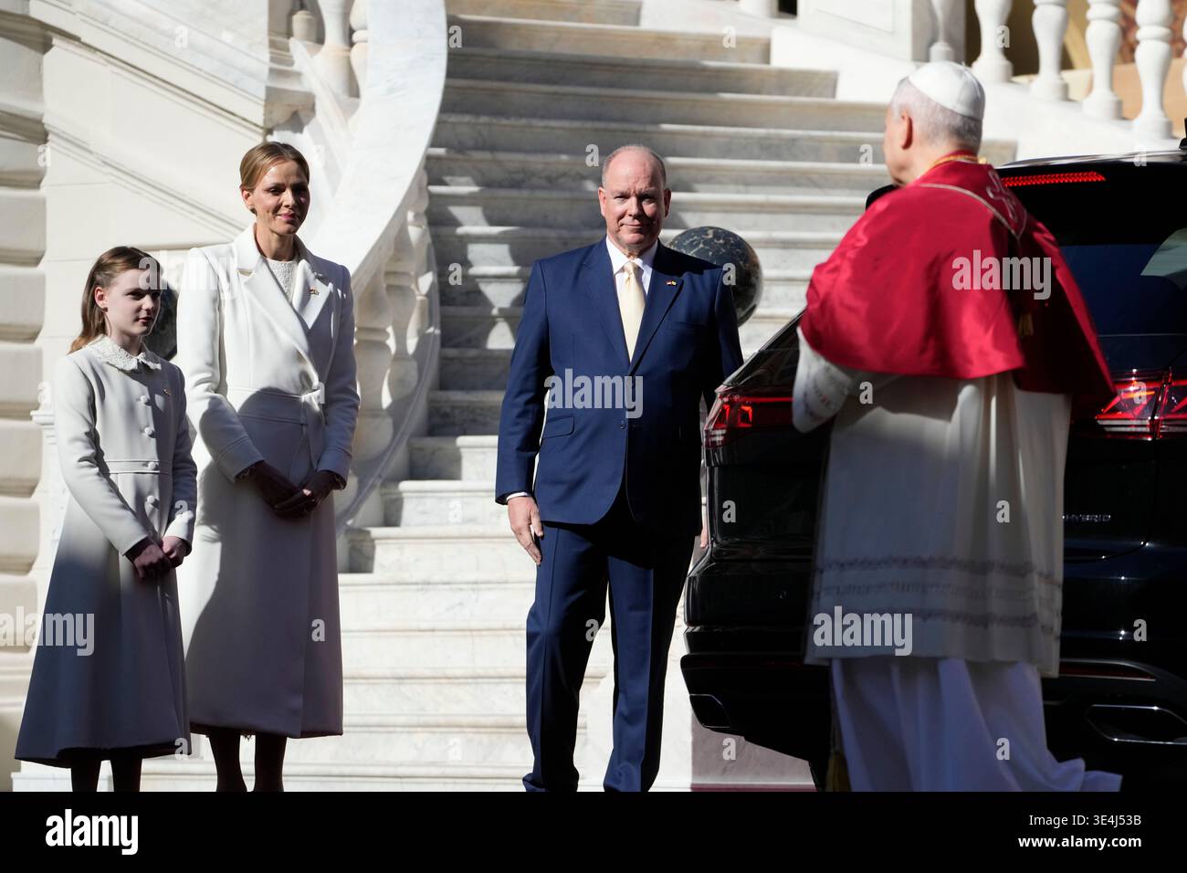 From left, Crown Princess Gabriella, Princess Charlene, and Prince ...